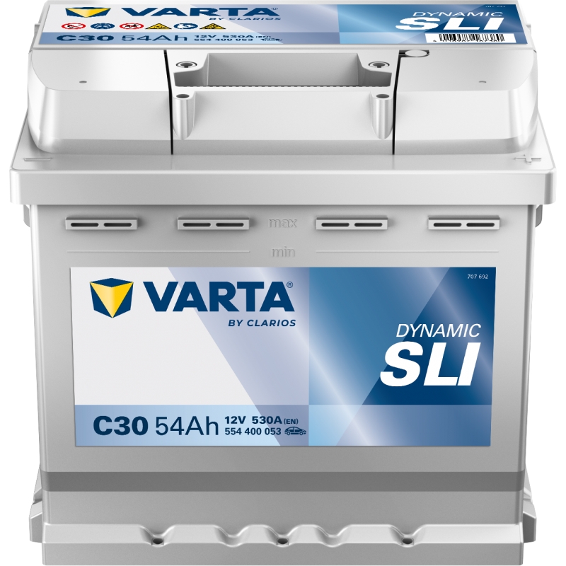 Batterie démarrage Varta C30 12V 54Ah 530A