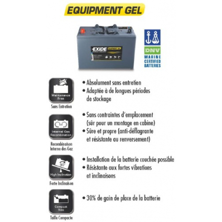 Batterie - Exide - ES900 - 12V - 80Ah